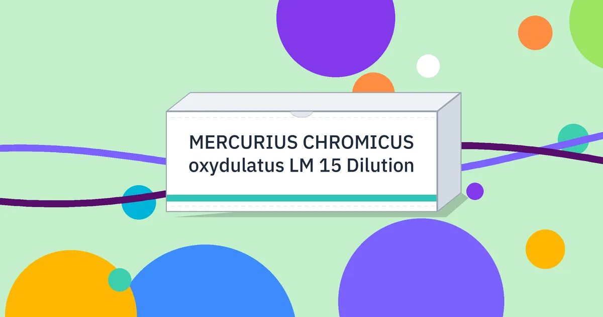 Symbolbild: Packung mit der Aufschrift MERCURIUS CHROMICUS oxydulatus LM 15 Dilution (PZN 12949548) – Verfügbarkeit und Bezug in Apotheken in Frankfurt am Main