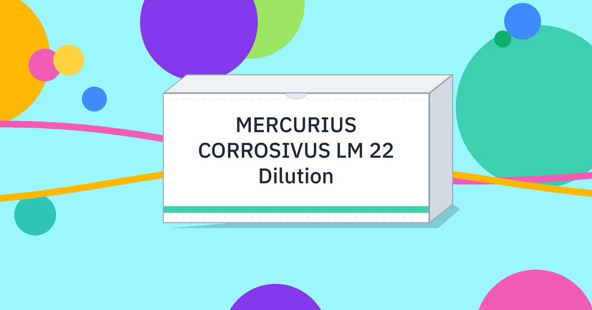 Symbolbild: Packung mit der Aufschrift MERCURIUS CORROSIVUS LM 22 Dilution (PZN 12950043) – Verfügbarkeit und Bezug in Apotheken in Frankfurt am Main