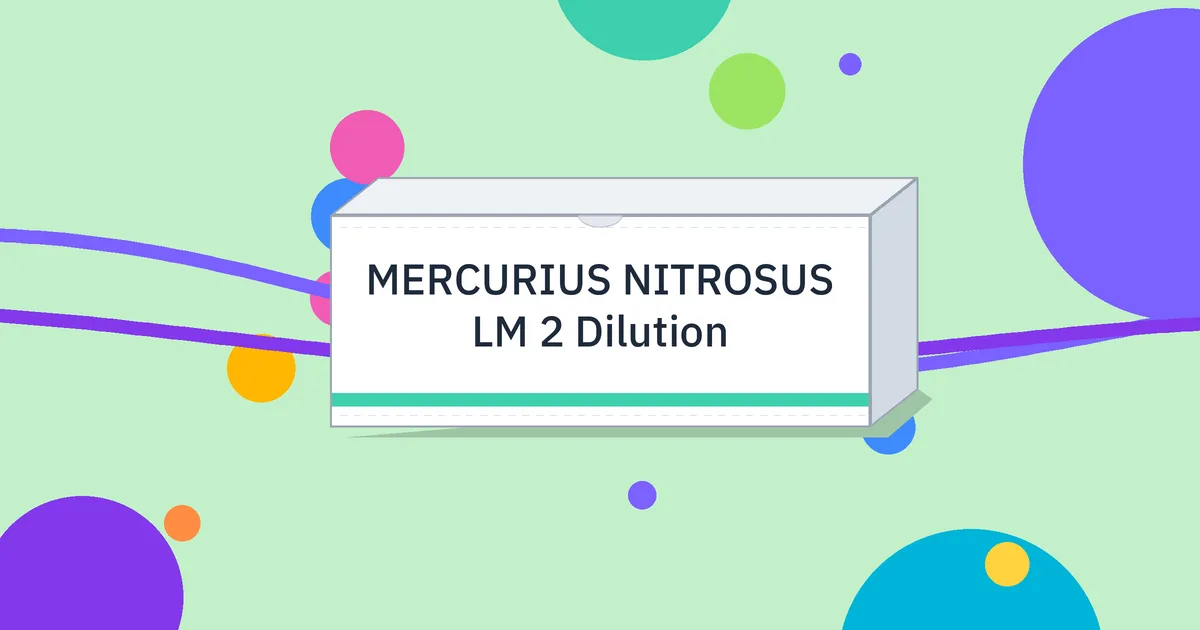Symbolbild: Packung mit der Aufschrift MERCURIUS NITROSUS LM 2 Dilution (PZN 12952131) – Verfügbarkeit und Bezug in Apotheken in Frankfurt am Main