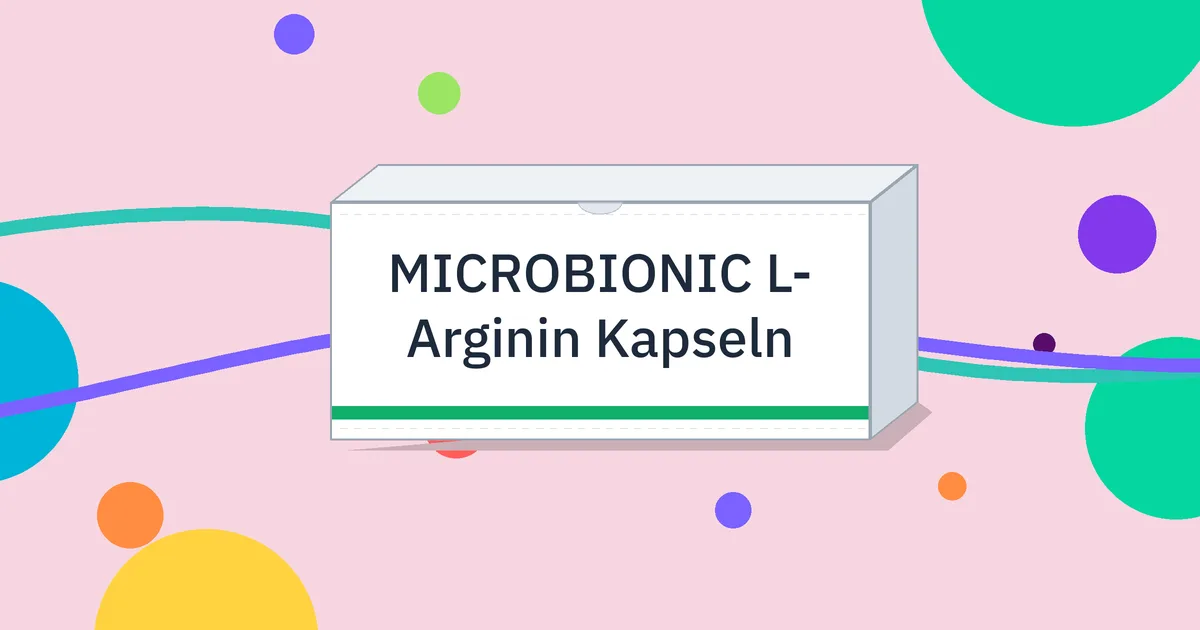 Symbolbild: Packung mit der Aufschrift MICROBIONIC L-Arginin Kapseln (PZN 17580065) – Verfügbarkeit und Bezug in Apotheken in Frankfurt am Main