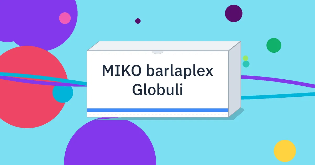 Symbolbild: Packung mit der Aufschrift MIKO barlaplex Globuli (PZN 19417122) – Verfügbarkeit und Bezug in Apotheken in Frankfurt am Main
