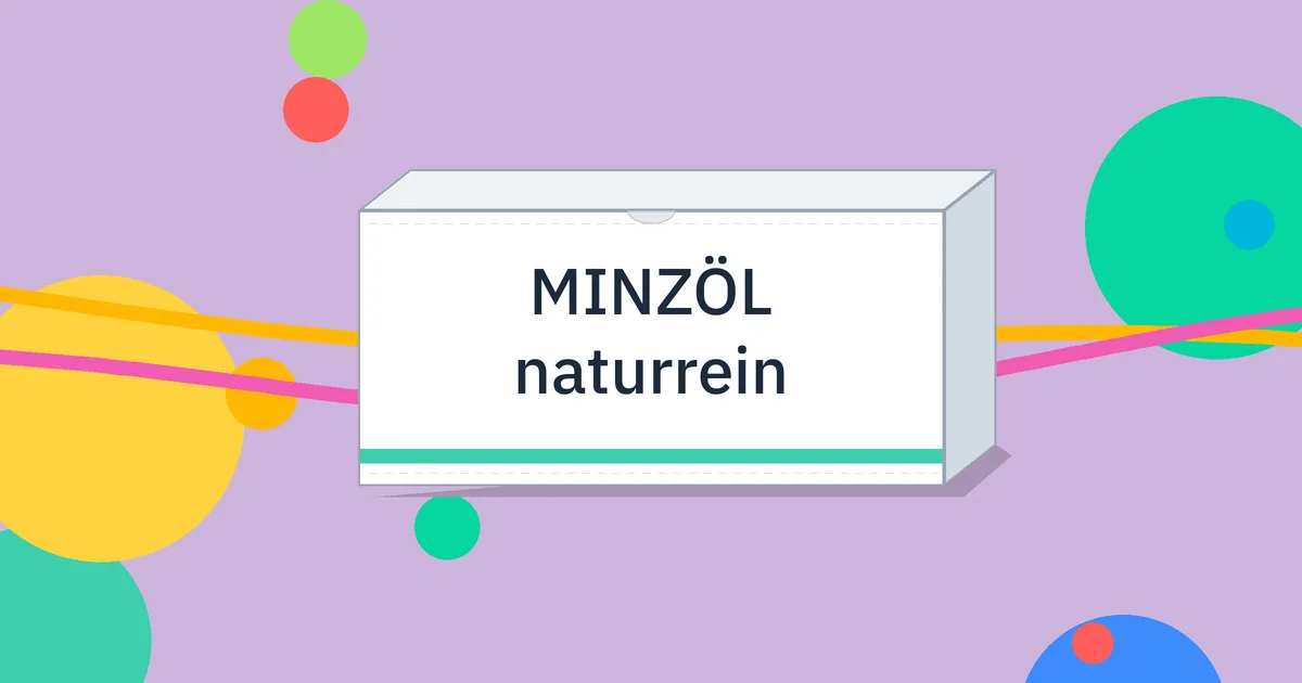 Symbolbild: Packung mit der Aufschrift MINZÖL naturrein (PZN 07549321) – Verfügbarkeit und Bezug in Apotheken in Frankfurt am Main