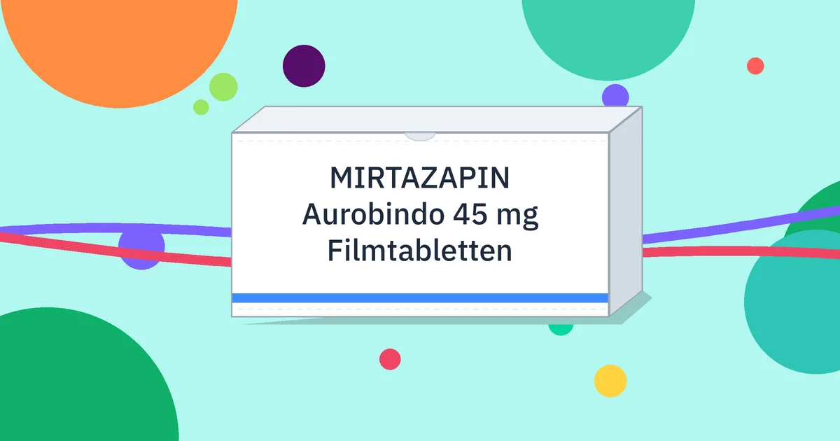 Symbolbild: Packung mit der Aufschrift MIRTAZAPIN Aurobindo 45 mg Filmtabletten (PZN 03675572) – Verfügbarkeit und Bezug in Apotheken in Frankfurt am Main