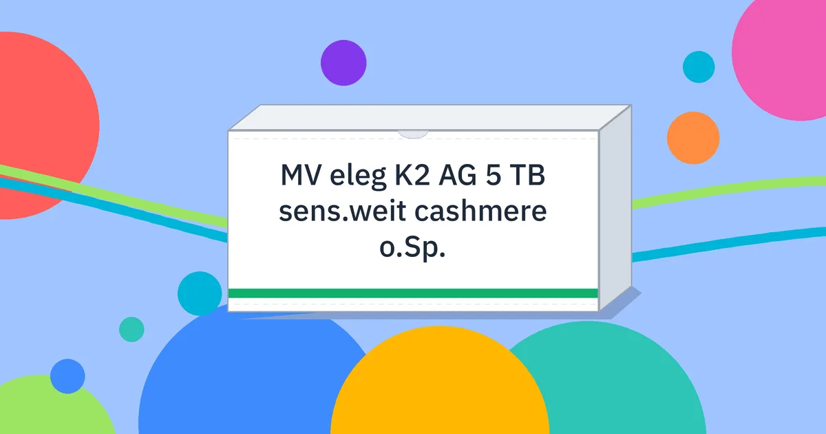 Symbolbild: Packung mit der Aufschrift MV eleg K2 AG 5 TB sens.weit cashmere o.Sp. (PZN 14678906) – Verfügbarkeit und Bezug in Apotheken in Frankfurt am Main