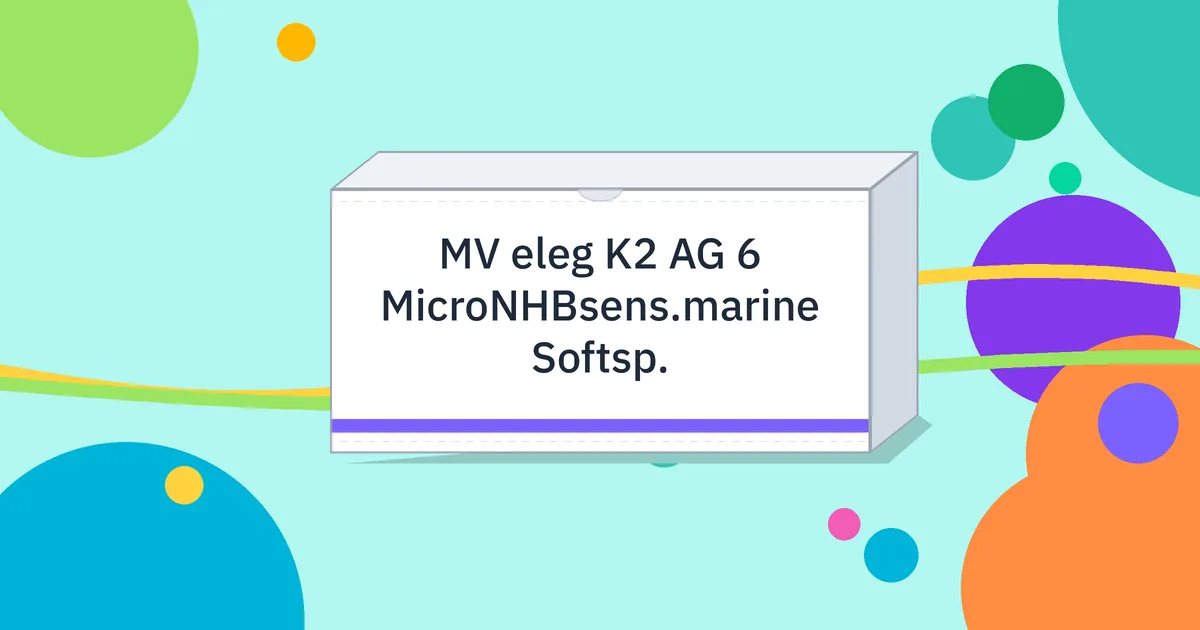 Symbolbild: Packung mit der Aufschrift MV eleg K2 AG 6 MicroNHBsens.marine Softsp. (PZN 15724666) – Verfügbarkeit und Bezug in Apotheken in Frankfurt am Main