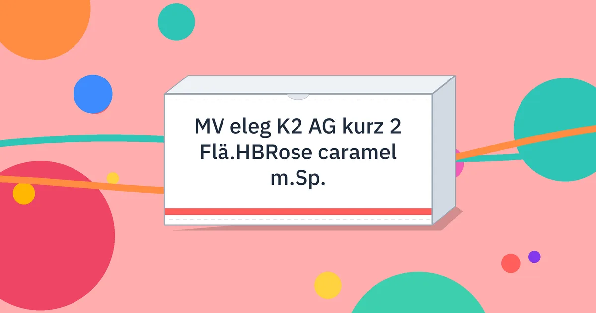 Symbolbild: Packung mit der Aufschrift MV eleg K2 AG kurz 2 Flä.HBRose caramel m.Sp. (PZN 15704758) – Verfügbarkeit und Bezug in Apotheken in Frankfurt am Main