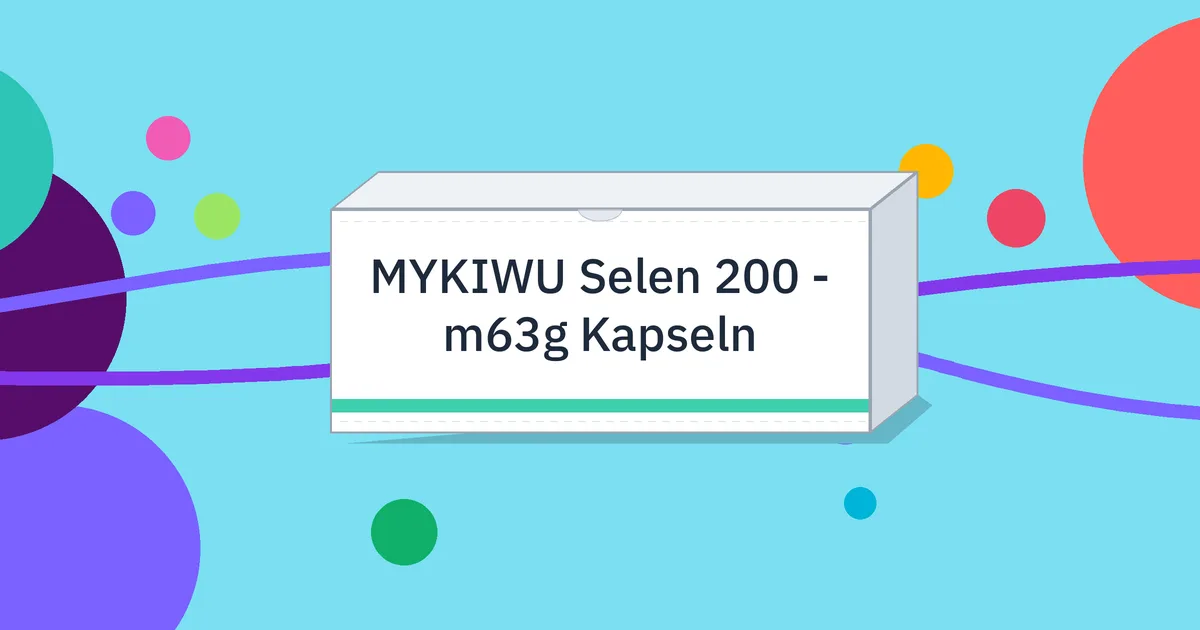 Symbolbild: Packung mit der Aufschrift MYKIWU Selen 200 -m63g Kapseln (PZN 20121355) – Verfügbarkeit und Bezug in Apotheken in Frankfurt am Main