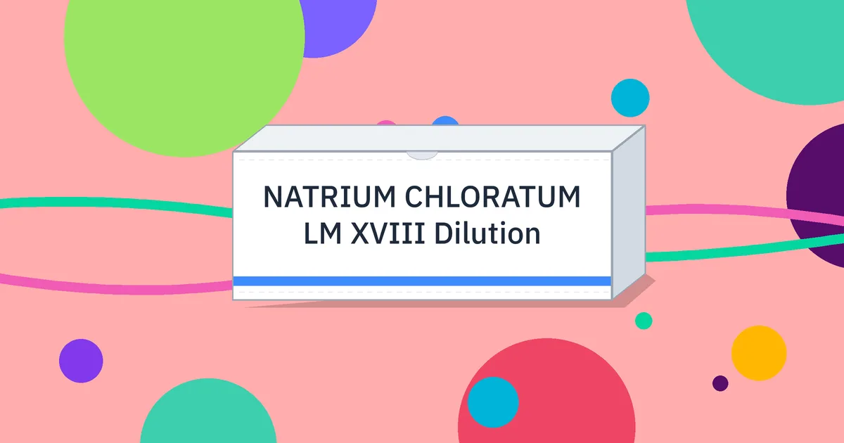Symbolbild: Packung mit der Aufschrift NATRIUM CHLORATUM LM XVIII Dilution (PZN 02668860) – Verfügbarkeit und Bezug in Apotheken in Frankfurt am Main