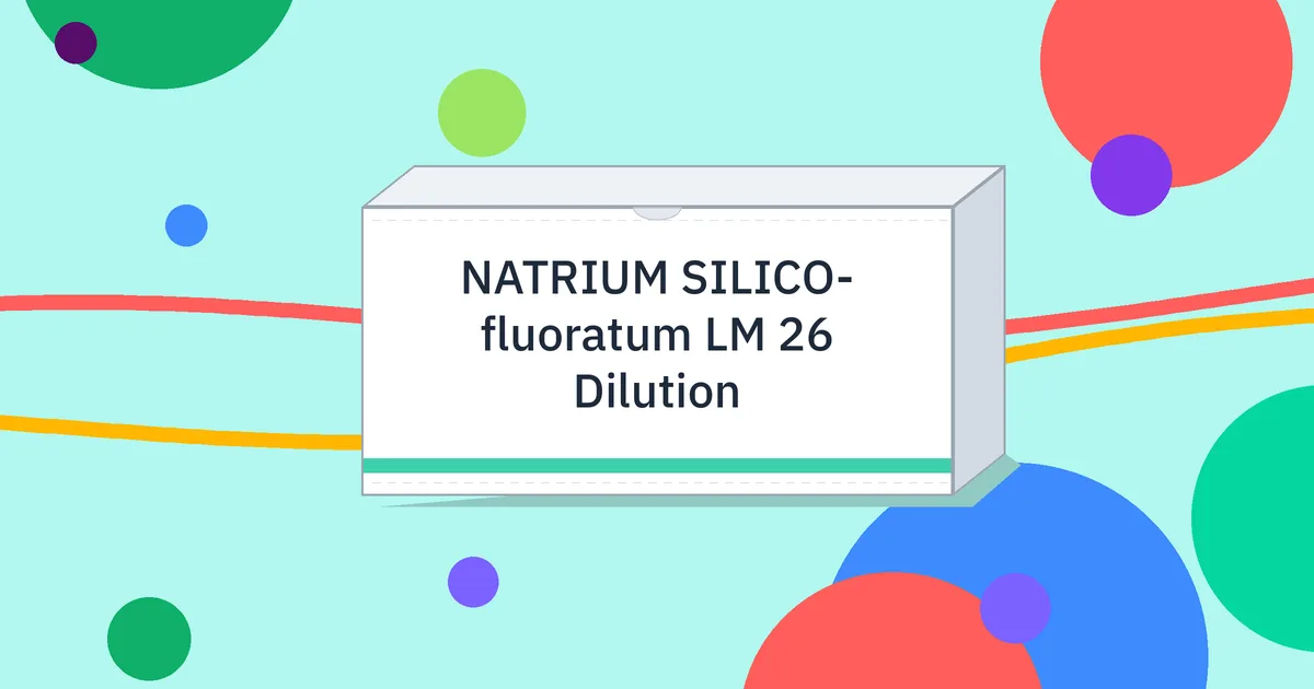 Symbolbild: Packung mit der Aufschrift NATRIUM SILICO-fluoratum LM 26 Dilution (PZN 13617446) – Verfügbarkeit und Bezug in Apotheken in Frankfurt am Main
