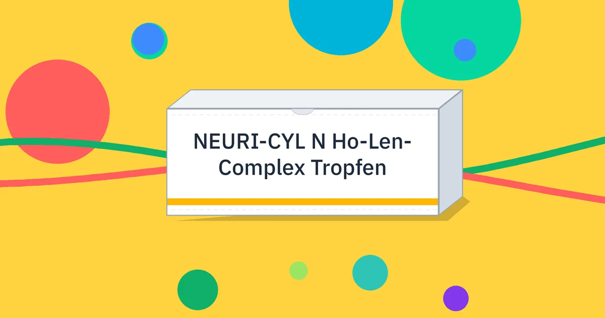 Symbolbild: Packung mit der Aufschrift NEURI-CYL N Ho-Len-Complex Tropfen (PZN 04917557) – Verfügbarkeit und Bezug in Apotheken in Frankfurt am Main
