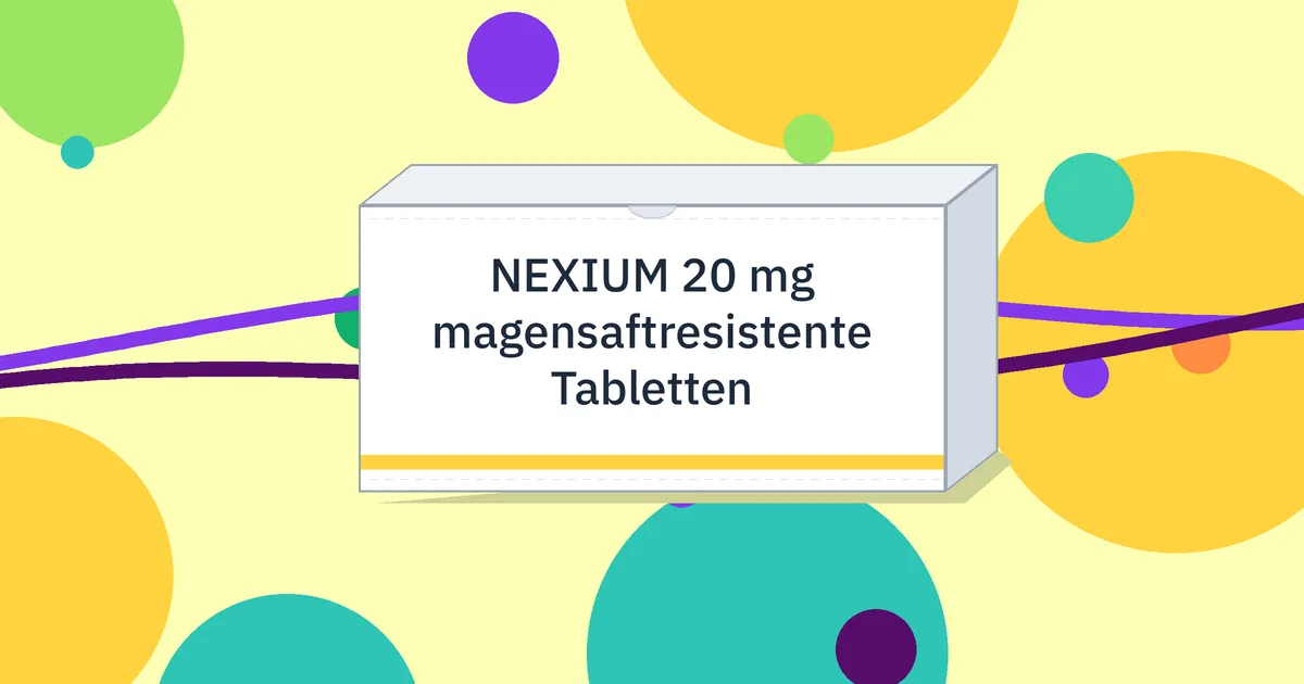 Symbolbild: Packung mit der Aufschrift NEXIUM 20 mg magensaftresistente Tabletten (PZN 17448176) – Verfügbarkeit und Bezug in Apotheken in Frankfurt am Main