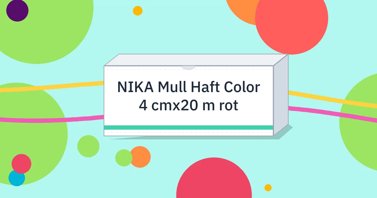 Symbolbild: Packung mit der Aufschrift NIKA Mull Haft Color 4 cmx20 m rot (PZN 10320409) – Verfügbarkeit und Bezug in Apotheken in Frankfurt am Main