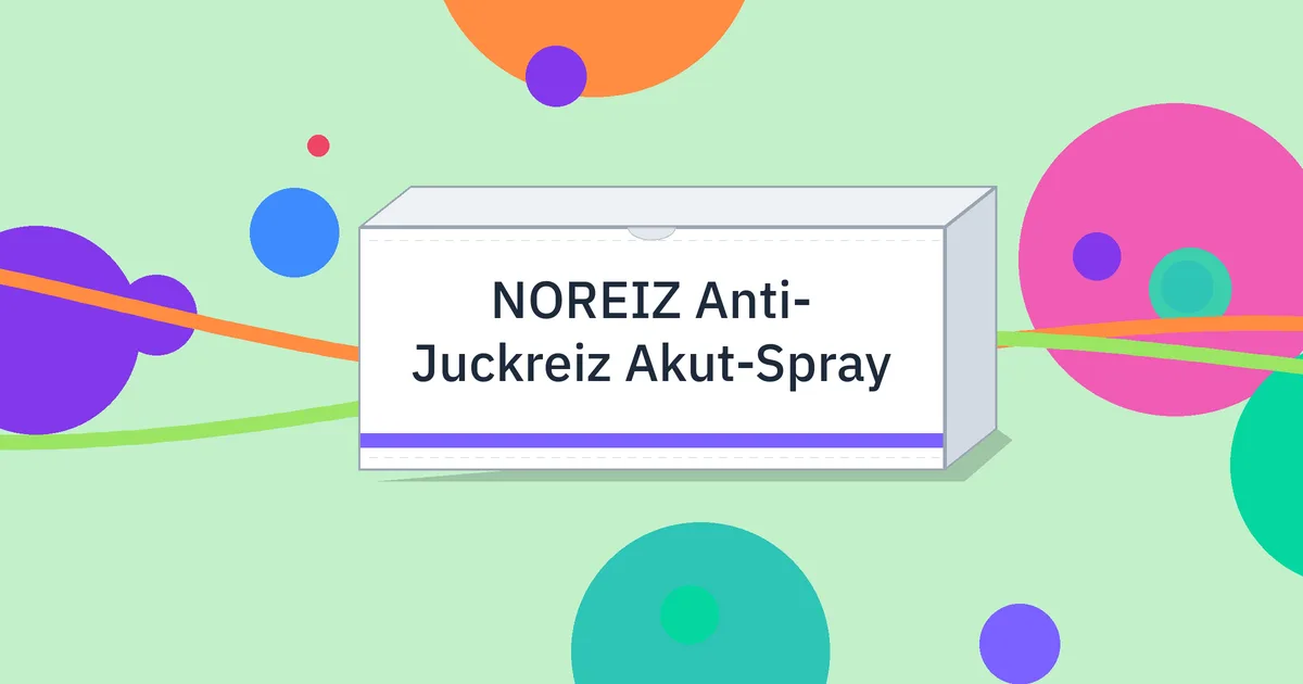 Symbolbild: Packung mit der Aufschrift NOREIZ Anti-Juckreiz Akut-Spray (PZN 11863141) – Verfügbarkeit und Bezug in Apotheken in Frankfurt am Main