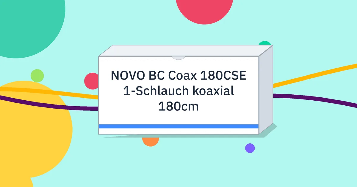 Symbolbild: Packung mit der Aufschrift NOVO BC Coax 180CSE 1-Schlauch koaxial 180cm (PZN 18471326) – Verfügbarkeit und Bezug in Apotheken in Frankfurt am Main