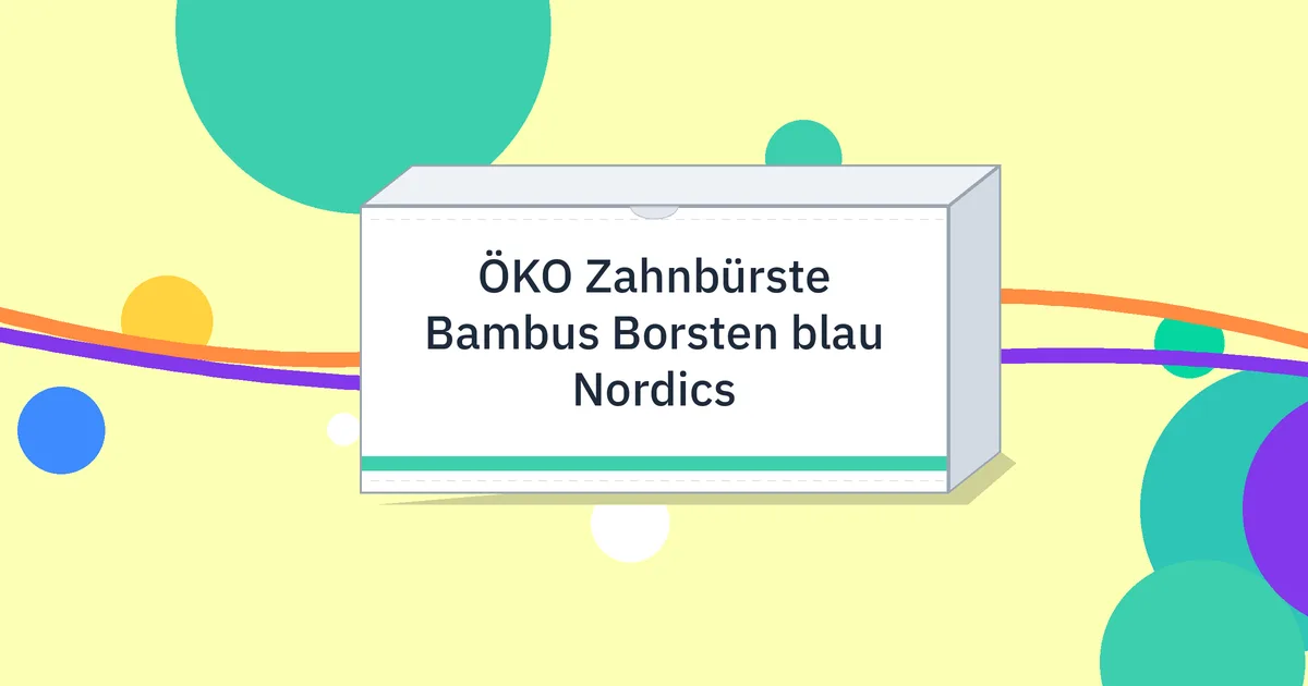 Symbolbild: Packung mit der Aufschrift ÖKO Zahnbürste Bambus Borsten blau Nordics (PZN 16676863) – Verfügbarkeit und Bezug in Apotheken in Frankfurt am Main