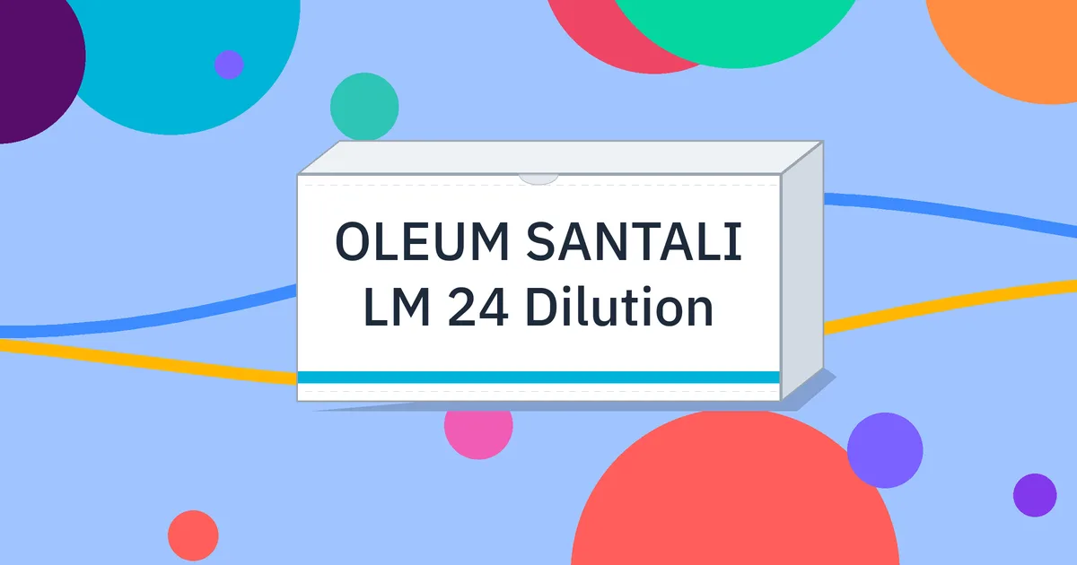 Symbolbild: Packung mit der Aufschrift OLEUM SANTALI LM 24 Dilution (PZN 13623429) – Verfügbarkeit und Bezug in Apotheken in Frankfurt am Main