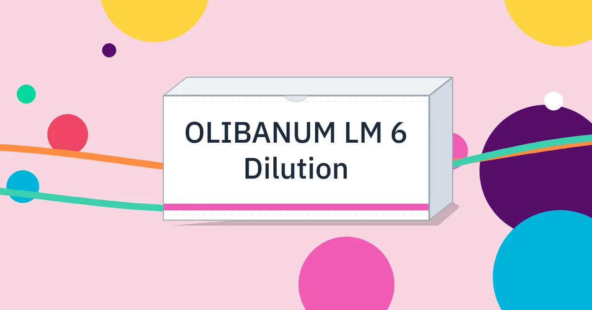Symbolbild: Packung mit der Aufschrift OLIBANUM LM 6 Dilution (PZN 12971594) – Verfügbarkeit und Bezug in Apotheken in Frankfurt am Main