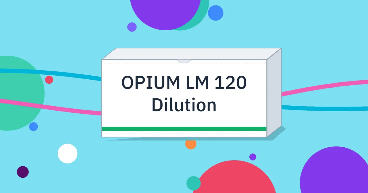 Symbolbild: Packung mit der Aufschrift OPIUM LM 120 Dilution (PZN 12972429) – Verfügbarkeit und Bezug in Apotheken in Frankfurt am Main