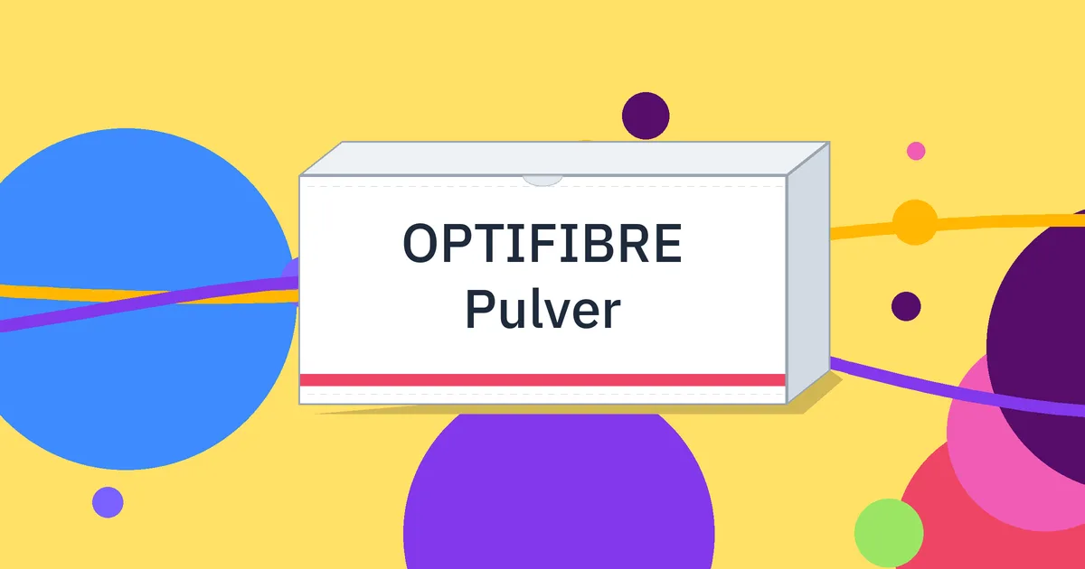 Symbolbild: Packung mit der Aufschrift OPTIFIBRE Pulver (PZN 19751275) – Verfügbarkeit und Bezug in Apotheken in Frankfurt am Main