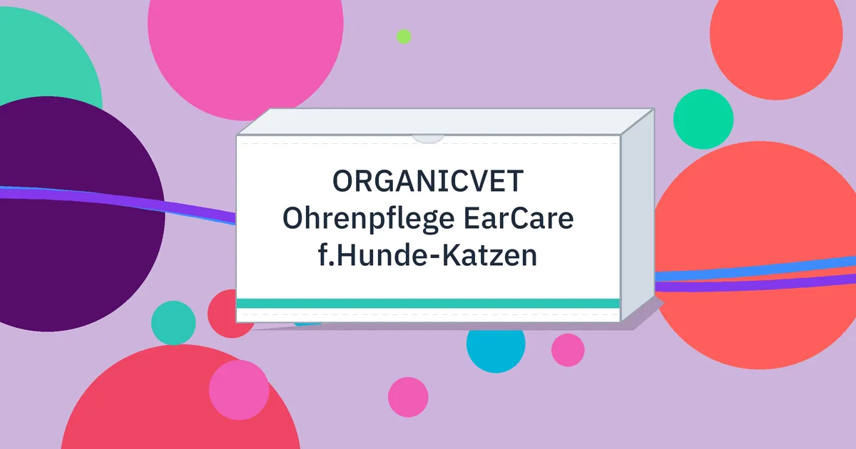 Symbolbild: Packung mit der Aufschrift ORGANICVET Ohrenpflege EarCare f.Hunde-Katzen (PZN 08755838) – Verfügbarkeit und Bezug in Apotheken in Frankfurt am Main