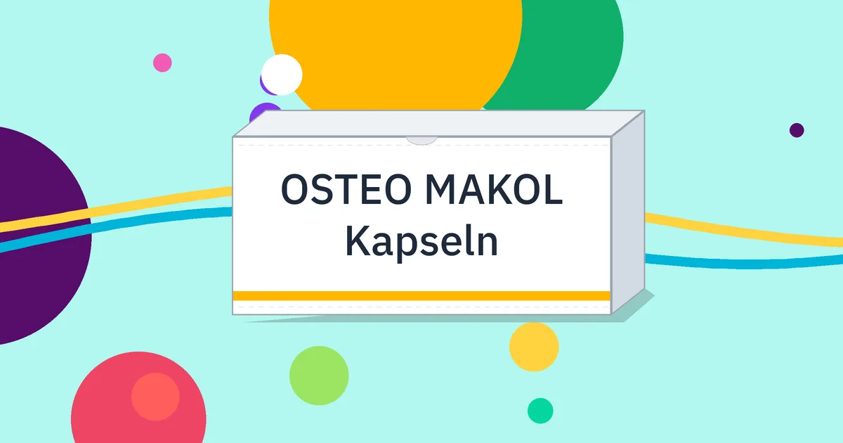 Symbolbild: Packung mit der Aufschrift OSTEO MAKOL Kapseln (PZN 10114733) – Verfügbarkeit und Bezug in Apotheken in Frankfurt am Main