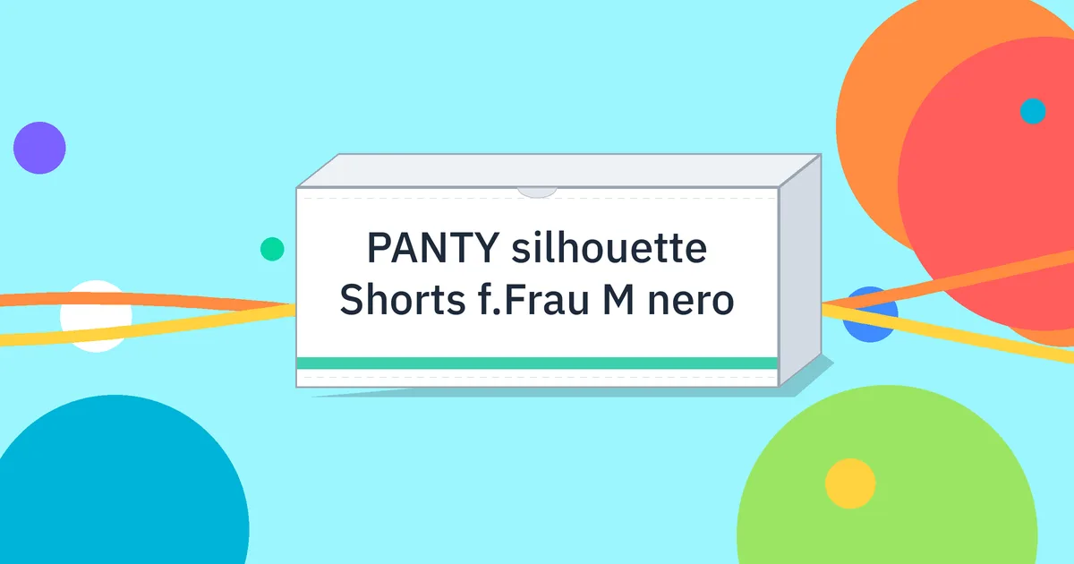 Symbolbild: Packung mit der Aufschrift PANTY silhouette Shorts f.Frau M nero (PZN 16192007) – Verfügbarkeit und Bezug in Apotheken in Frankfurt am Main