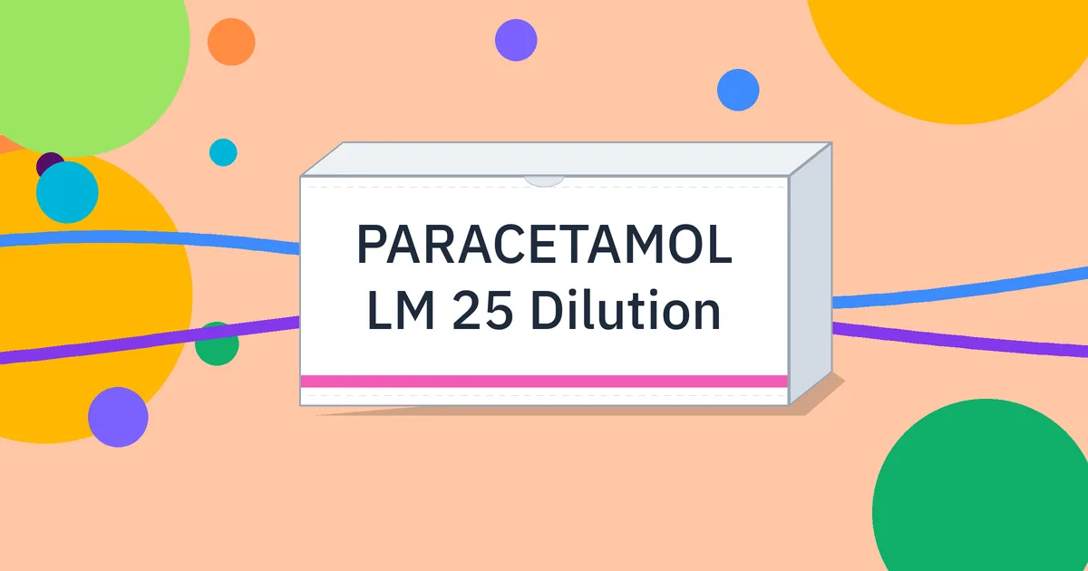 Symbolbild: Packung mit der Aufschrift PARACETAMOL LM 25 Dilution (PZN 12976462) – Verfügbarkeit und Bezug in Apotheken in Frankfurt am Main