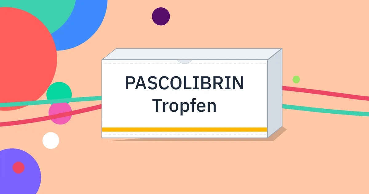 Symbolbild: Packung mit der Aufschrift PASCOLIBRIN Tropfen (PZN 07213905) – Verfügbarkeit und Bezug in Apotheken in Frankfurt am Main