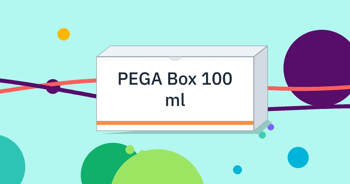 Symbolbild: Packung mit der Aufschrift PEGA Box 100 ml (PZN 00896396) – Verfügbarkeit und Bezug in Apotheken in Frankfurt am Main
