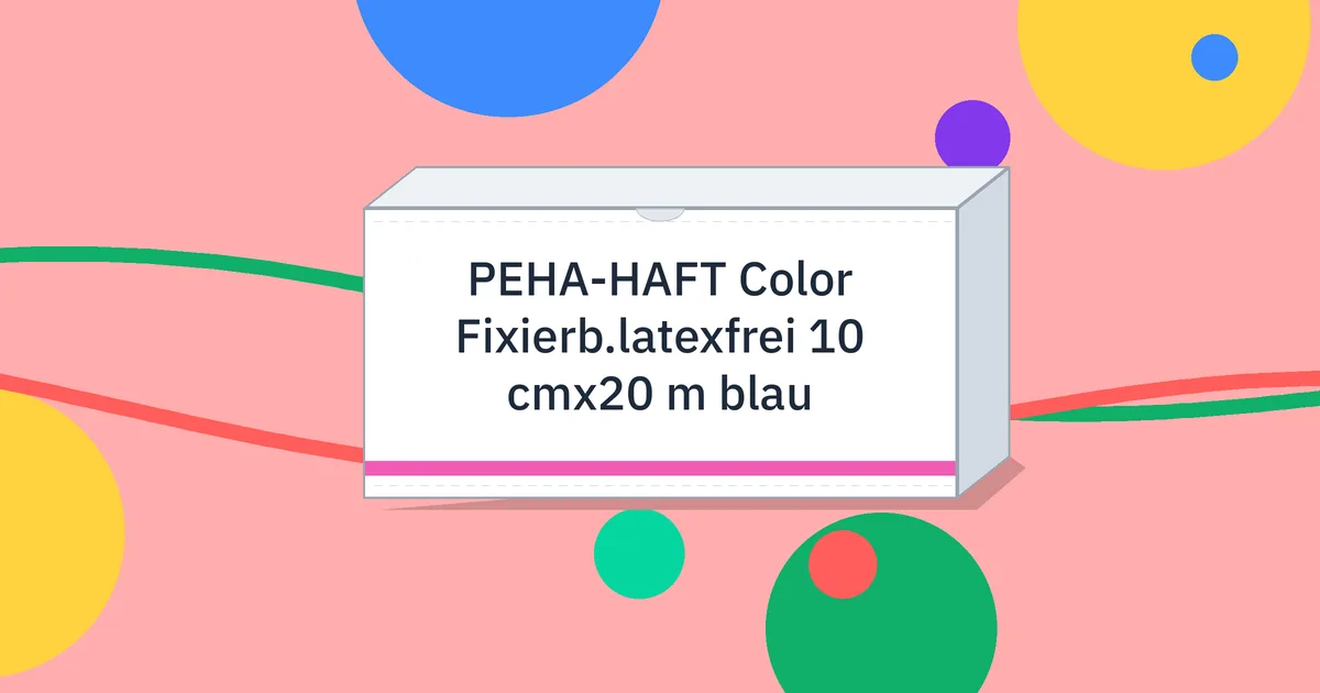 Symbolbild: Packung mit der Aufschrift PEHA-HAFT Color Fixierb.latexfrei 10 cmx20 m blau (PZN 14374477) – Verfügbarkeit und Bezug in Apotheken in Frankfurt am Main