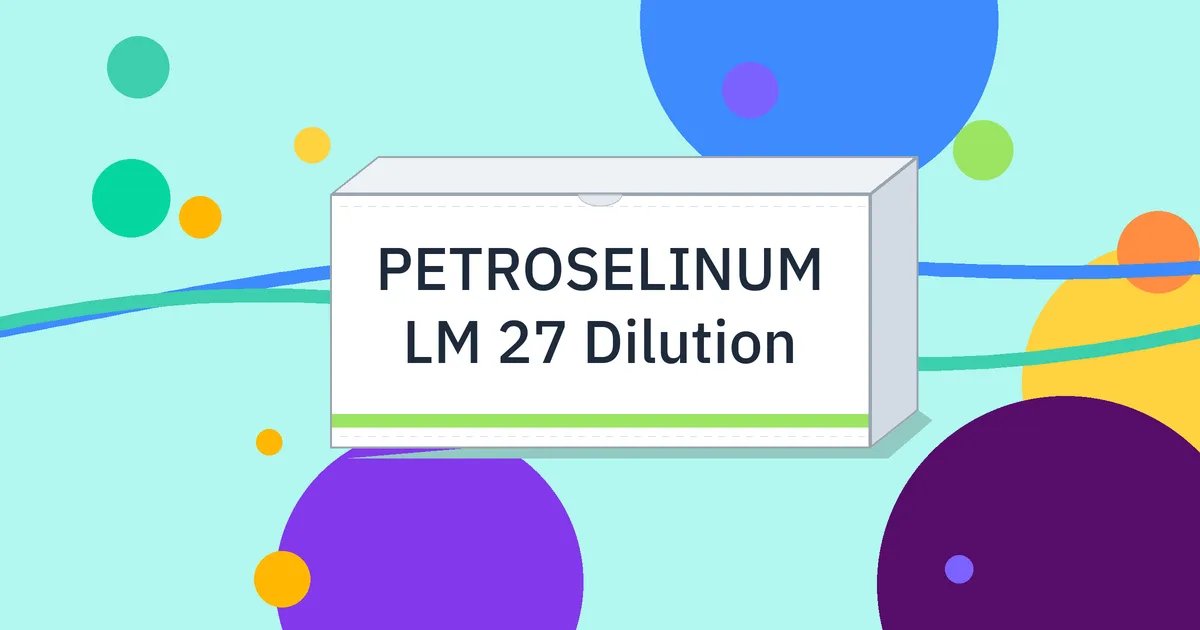 Symbolbild: Packung mit der Aufschrift PETROSELINUM LM 27 Dilution (PZN 13636202) – Verfügbarkeit und Bezug in Apotheken in Frankfurt am Main