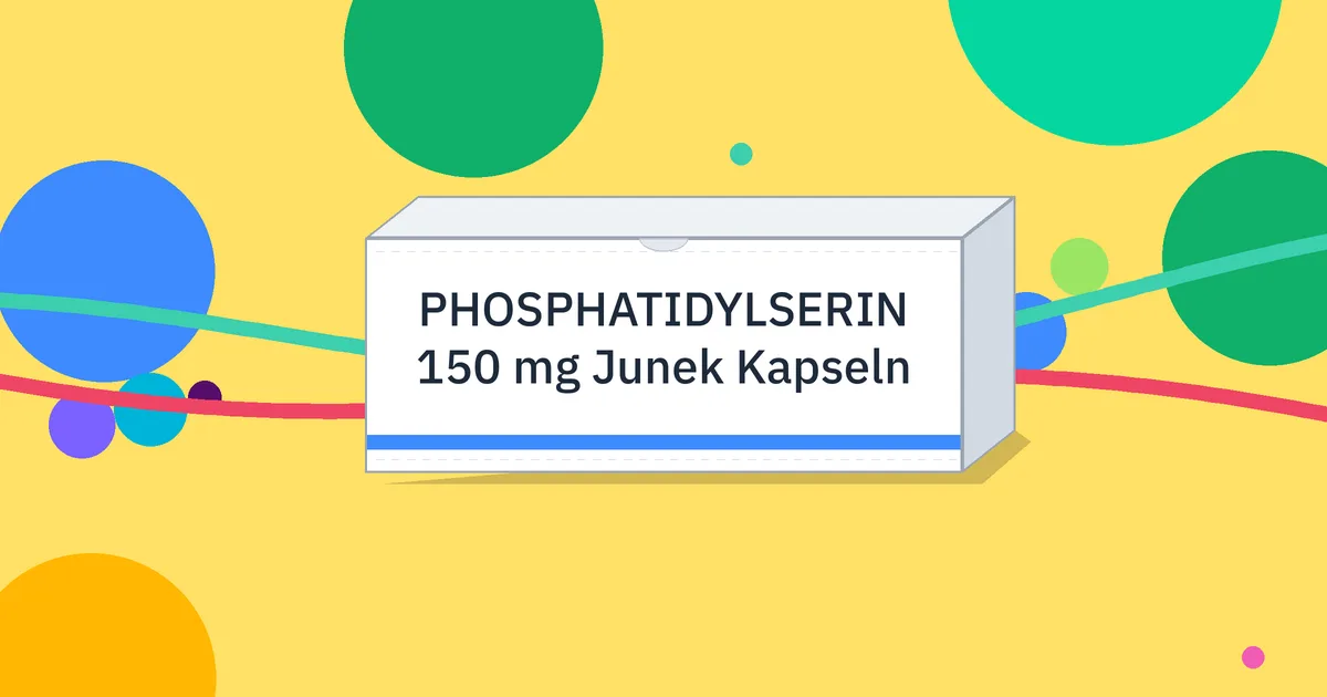 Symbolbild: Packung mit der Aufschrift PHOSPHATIDYLSERIN 150 mg Junek Kapseln (PZN 10337640) – Verfügbarkeit und Bezug in Apotheken in Frankfurt am Main