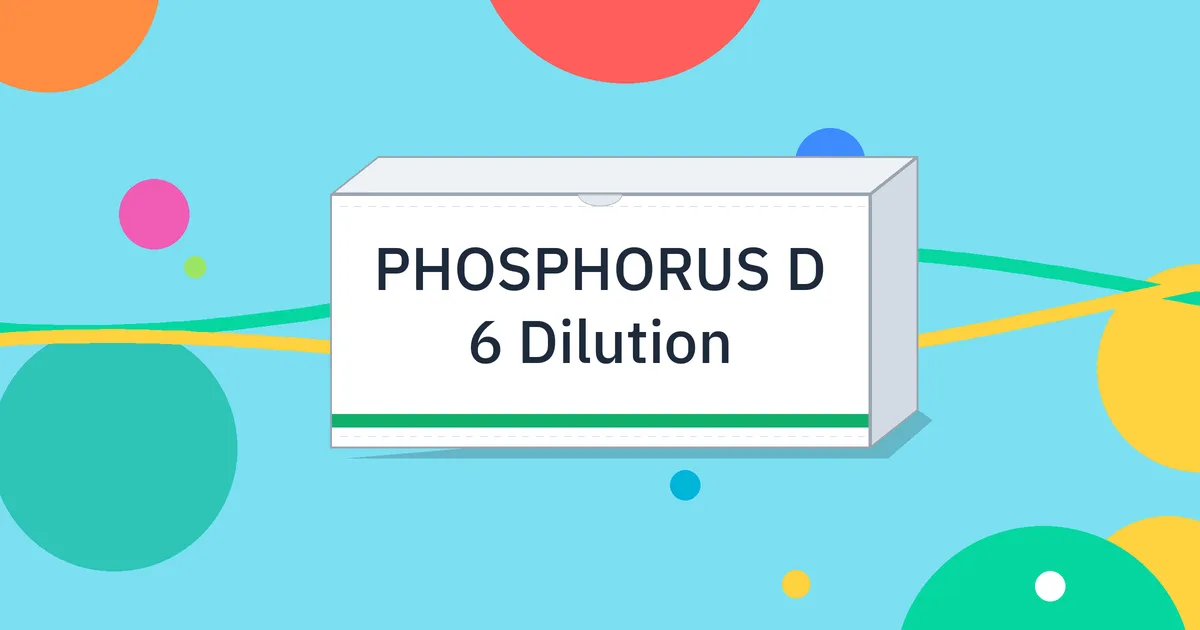 Symbolbild: Packung mit der Aufschrift PHOSPHORUS D 6 Dilution (PZN 00807688) – Verfügbarkeit und Bezug in Apotheken in Frankfurt am Main