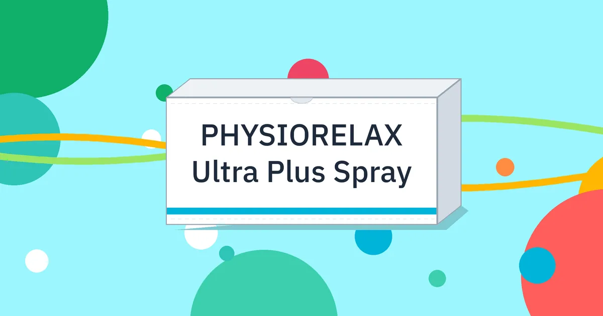 Symbolbild: Packung mit der Aufschrift PHYSIORELAX Ultra Plus Spray (PZN 19446313) – Verfügbarkeit und Bezug in Apotheken in Frankfurt am Main