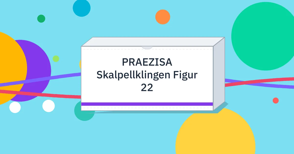 Symbolbild: Packung mit der Aufschrift PRAEZISA Skalpellklingen Figur 22 (PZN 09619741) – Verfügbarkeit und Bezug in Apotheken in Frankfurt am Main