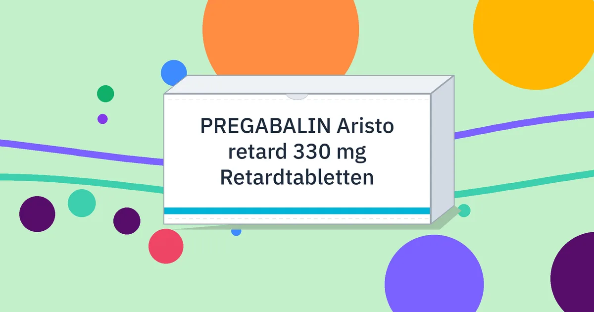 Symbolbild: Packung mit der Aufschrift PREGABALIN Aristo retard 330 mg Retardtabletten (PZN 18702004) – Verfügbarkeit und Bezug in Apotheken in Frankfurt am Main