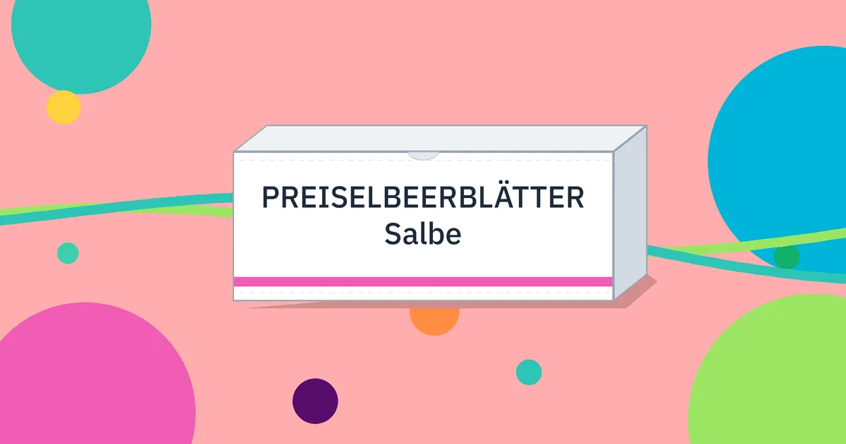 Symbolbild: Packung mit der Aufschrift PREISELBEERBLÄTTER Salbe (PZN 17555736) – Verfügbarkeit und Bezug in Apotheken in Frankfurt am Main