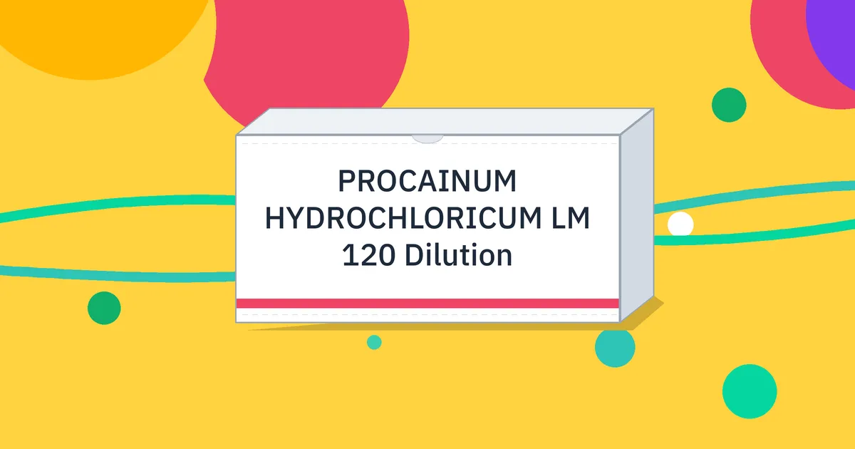 Symbolbild: Packung mit der Aufschrift PROCAINUM HYDROCHLORICUM LM 120 Dilution (PZN 13668774) – Verfügbarkeit und Bezug in Apotheken in Frankfurt am Main
