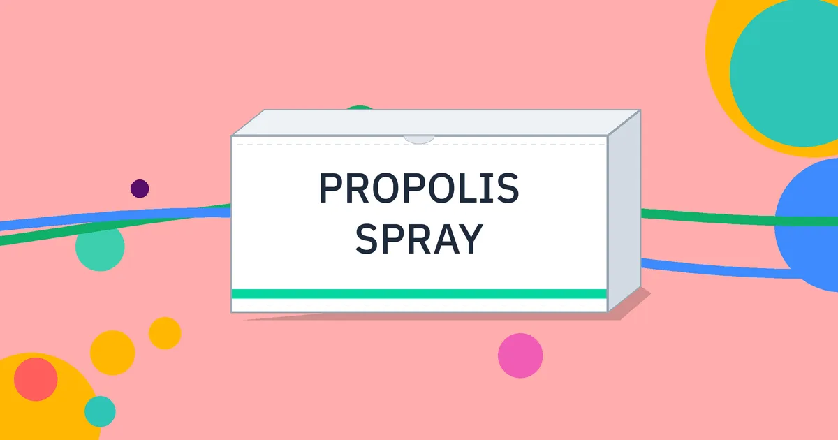 Symbolbild: Packung mit der Aufschrift PROPOLIS SPRAY (PZN 20363153) – Verfügbarkeit und Bezug in Apotheken in Frankfurt am Main