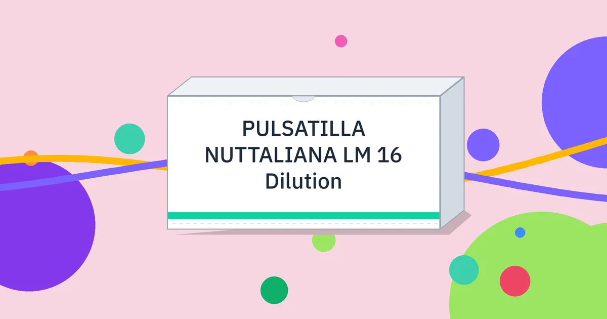 Symbolbild: Packung mit der Aufschrift PULSATILLA NUTTALIANA LM 16 Dilution (PZN 13671368) – Verfügbarkeit und Bezug in Apotheken in Frankfurt am Main