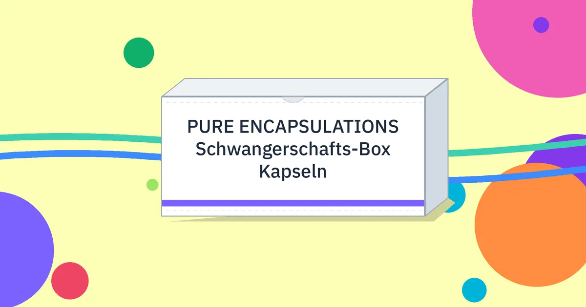 Symbolbild: Packung mit der Aufschrift PURE ENCAPSULATIONS Schwangerschafts-Box Kapseln (PZN 12357670) – Verfügbarkeit und Bezug in Apotheken in Frankfurt am Main