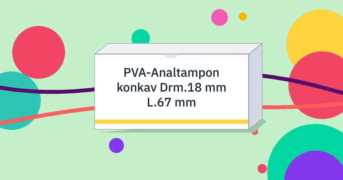 Symbolbild: Packung mit der Aufschrift PVA-Analtampon konkav Drm.18 mm L.67 mm (PZN 12551320) – Verfügbarkeit und Bezug in Apotheken in Frankfurt am Main
