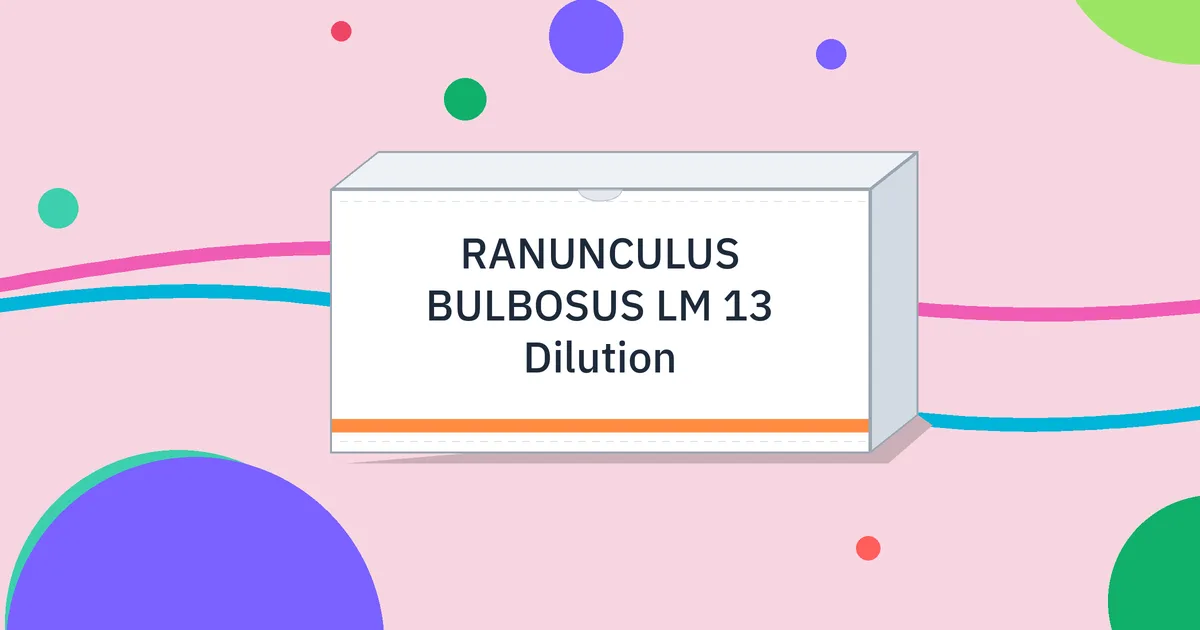 Symbolbild: Packung mit der Aufschrift RANUNCULUS BULBOSUS LM 13 Dilution (PZN 13046251) – Verfügbarkeit und Bezug in Apotheken in Frankfurt am Main