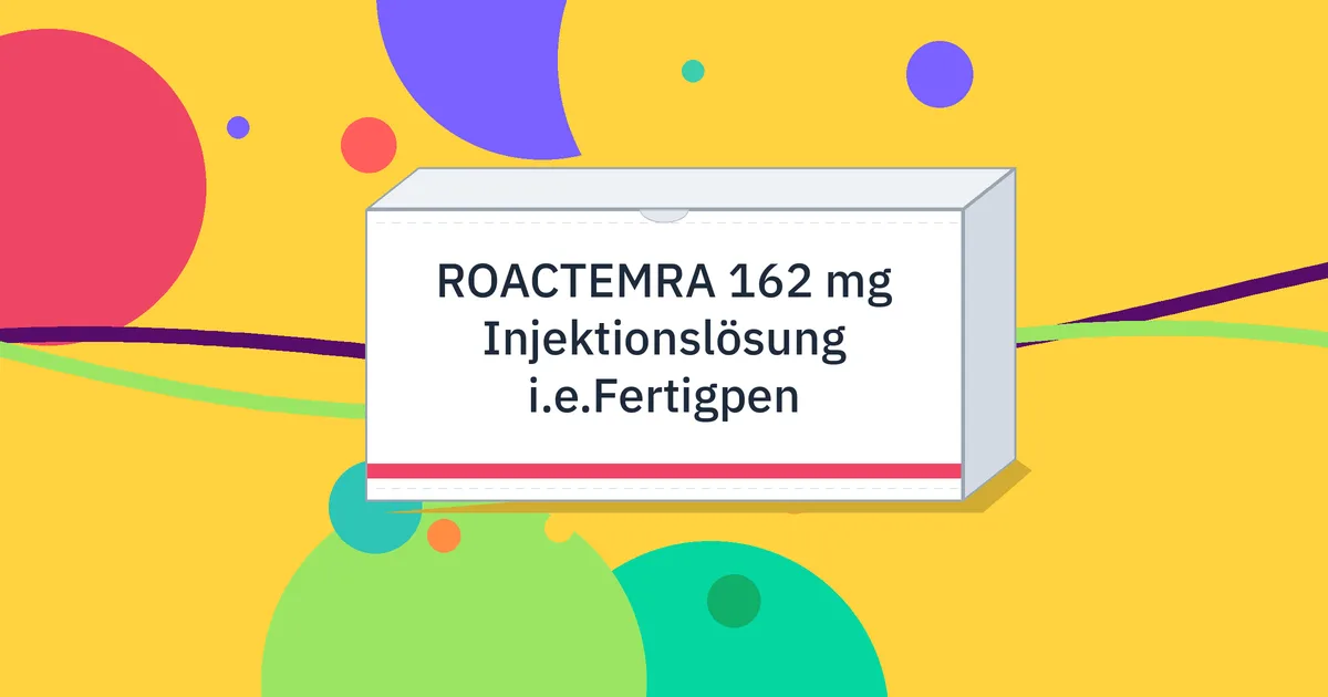 Symbolbild: Packung mit der Aufschrift ROACTEMRA 162 mg Injektionslösung i.e.Fertigpen (PZN 20168842) – Verfügbarkeit und Bezug in Apotheken in Frankfurt am Main
