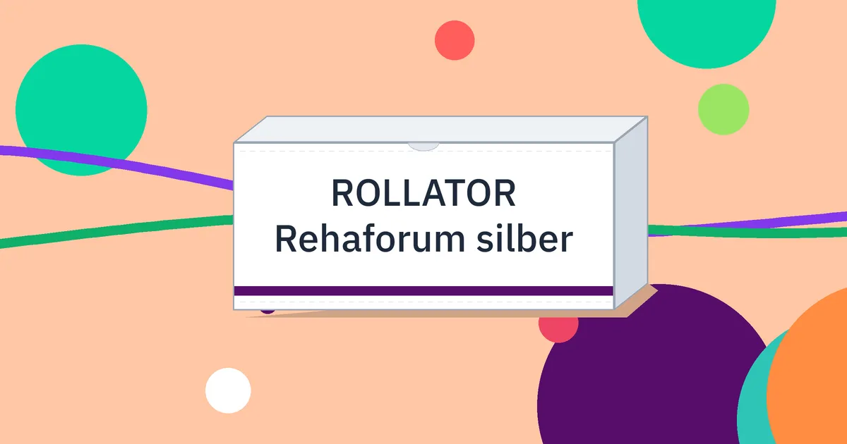 Symbolbild: Packung mit der Aufschrift ROLLATOR Rehaforum silber (PZN 03632930) – Verfügbarkeit und Bezug in Apotheken in Frankfurt am Main