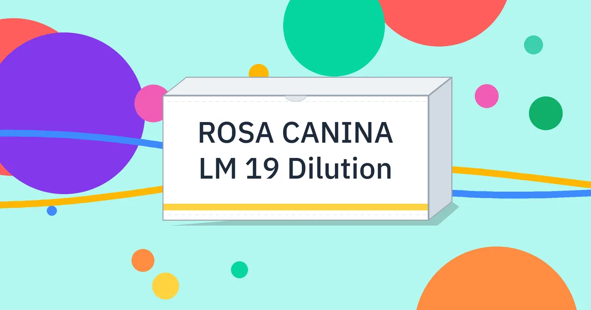 Symbolbild: Packung mit der Aufschrift ROSA CANINA LM 19 Dilution (PZN 13055445) – Verfügbarkeit und Bezug in Apotheken in Frankfurt am Main