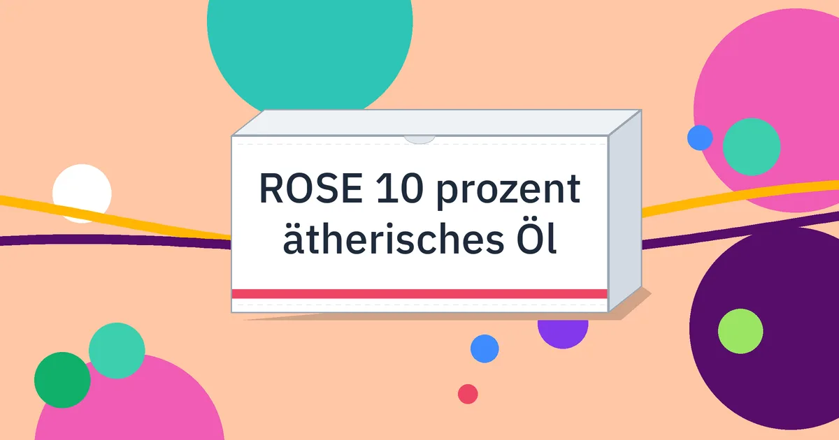 Symbolbild: Packung mit der Aufschrift ROSE 10 prozent ätherisches Öl (PZN 20115604) – Verfügbarkeit und Bezug in Apotheken in Frankfurt am Main