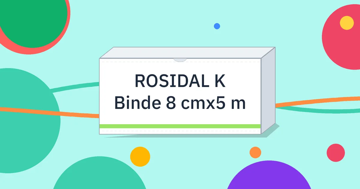 Symbolbild: Packung mit der Aufschrift ROSIDAL K Binde 8 cmx5 m (PZN 19144492) – Verfügbarkeit und Bezug in Apotheken in Frankfurt am Main