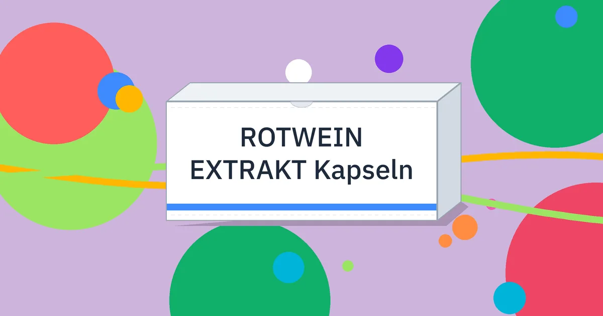 Symbolbild: Packung mit der Aufschrift ROTWEIN EXTRAKT Kapseln (PZN 02519522) – Verfügbarkeit und Bezug in Apotheken in Frankfurt am Main