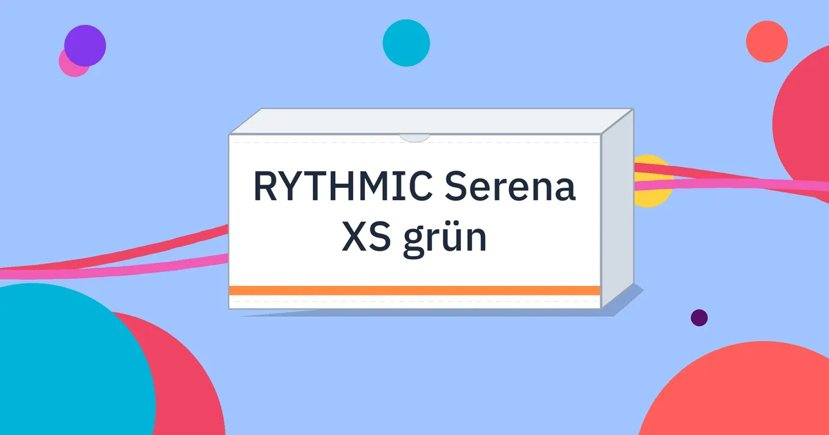 Symbolbild: Packung mit der Aufschrift RYTHMIC Serena XS grün (PZN 18786662) – Verfügbarkeit und Bezug in Apotheken in Frankfurt am Main
